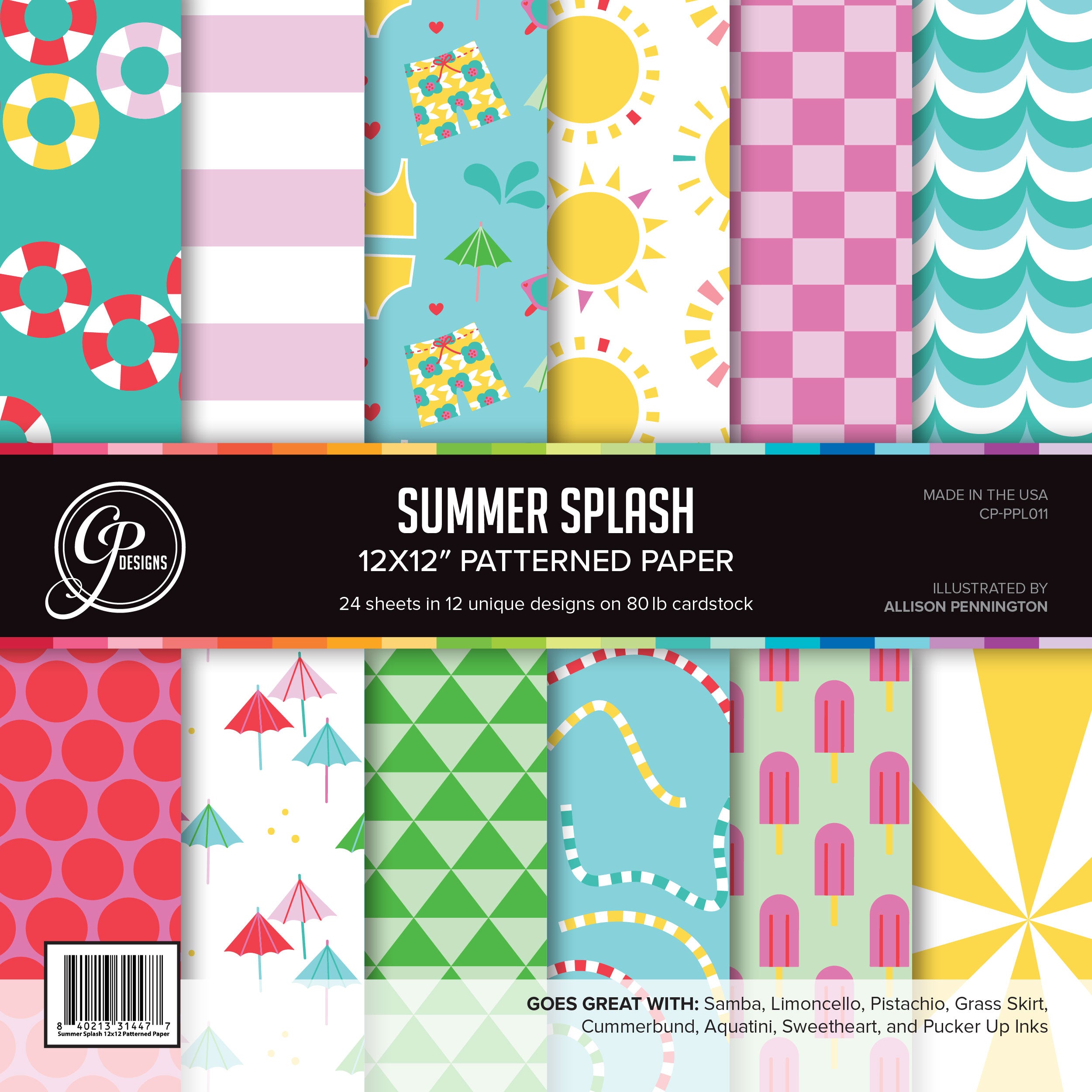 Summer Splash 12x12 Patterned Paper – Catherine Pooler Designs