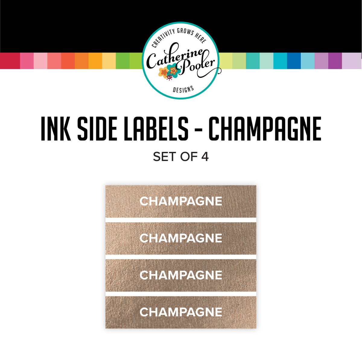 Champagne Metallic Pigment Ink Pad Side Labels – Catherine Pooler Designs