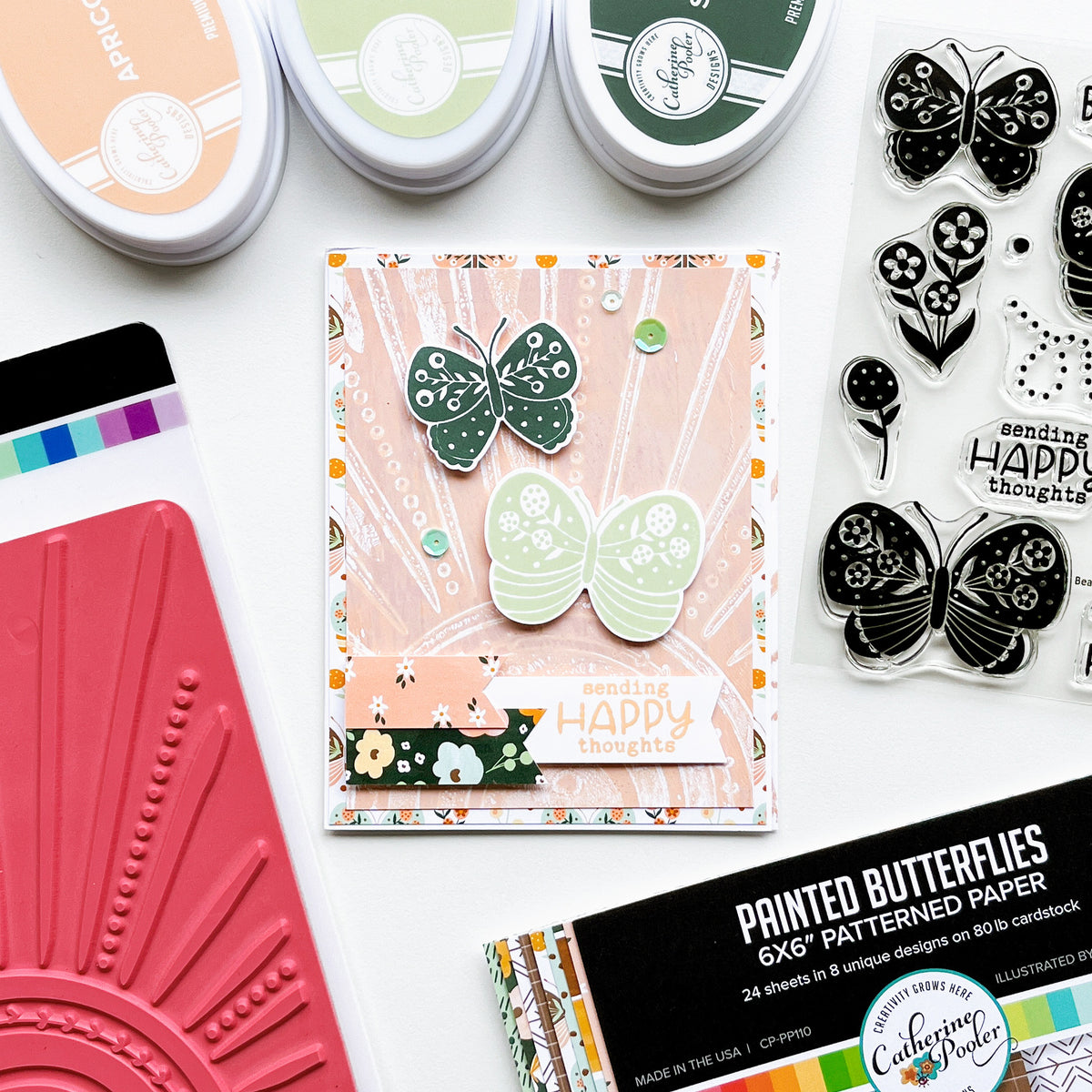 Plaid Background Stamp by Catherine Pooler Designs