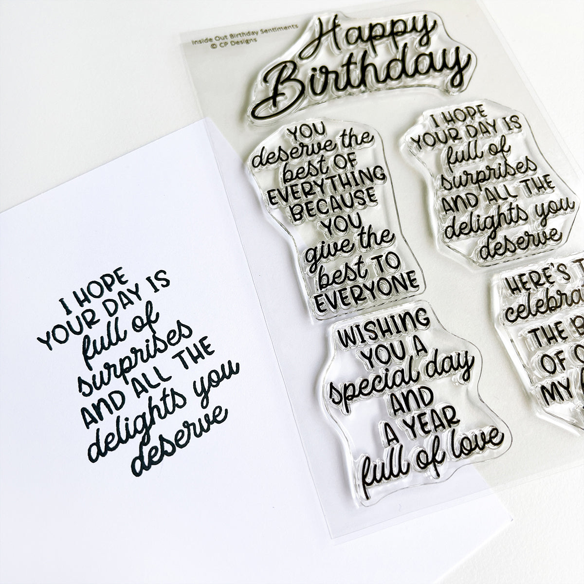 Inside Out Birthday Sentiments Stamp Set – Catherine Pooler Designs